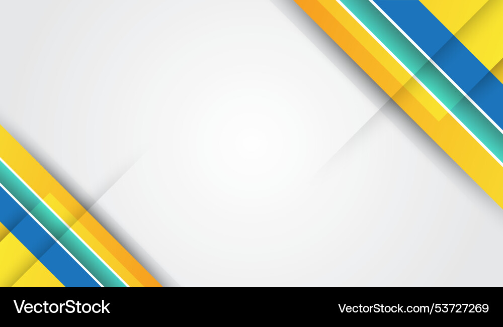 Modern abstract background with blue and yellow Vector Image