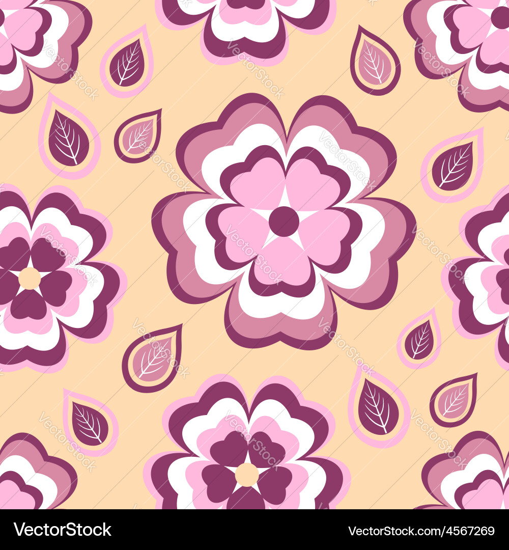 Sakura Blossom Seamless Pattern Royalty Free Vector Image