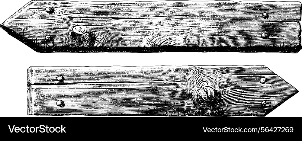 Vintage engraved signpost arrows Royalty Free Vector Image