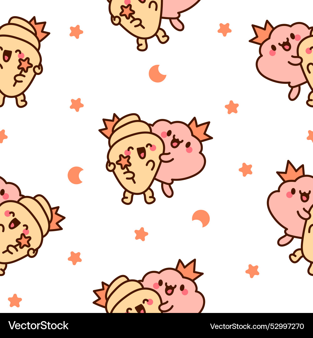 Funny couple seashell cartoon characters Vector Image