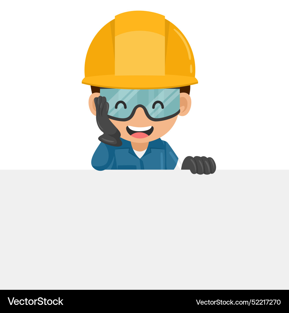Industrial mechanic worker with his personal Vector Image