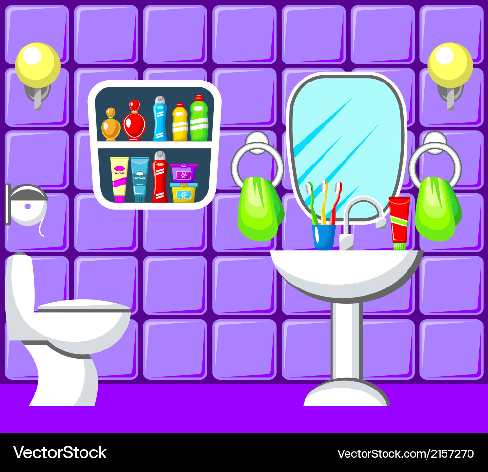 Modern Bathroom Interior Royalty Free Vector Image