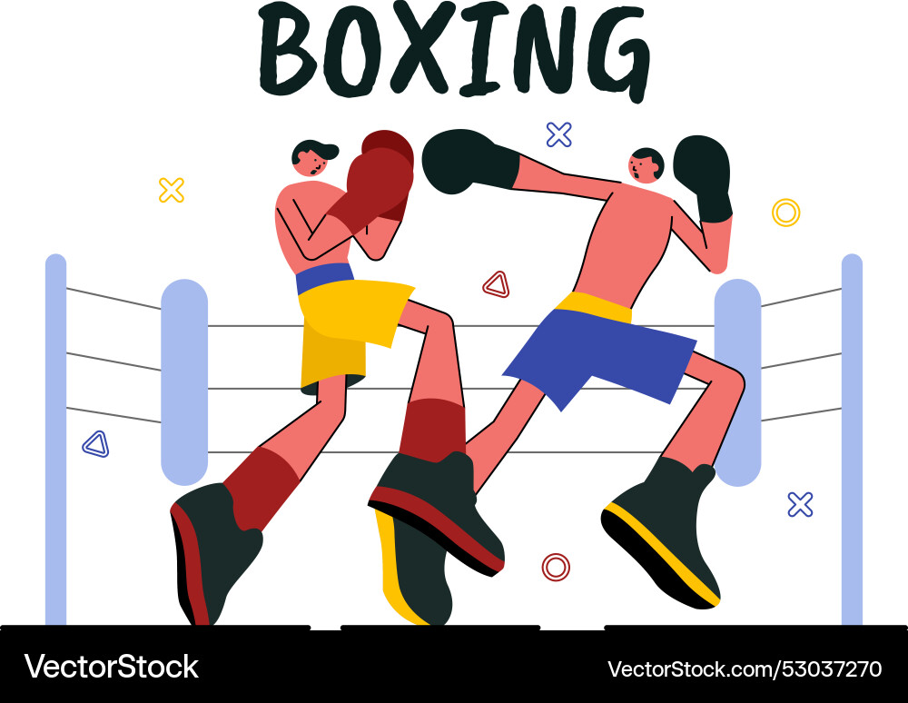 Professional boxing sport featuring a boxer Vector Image
