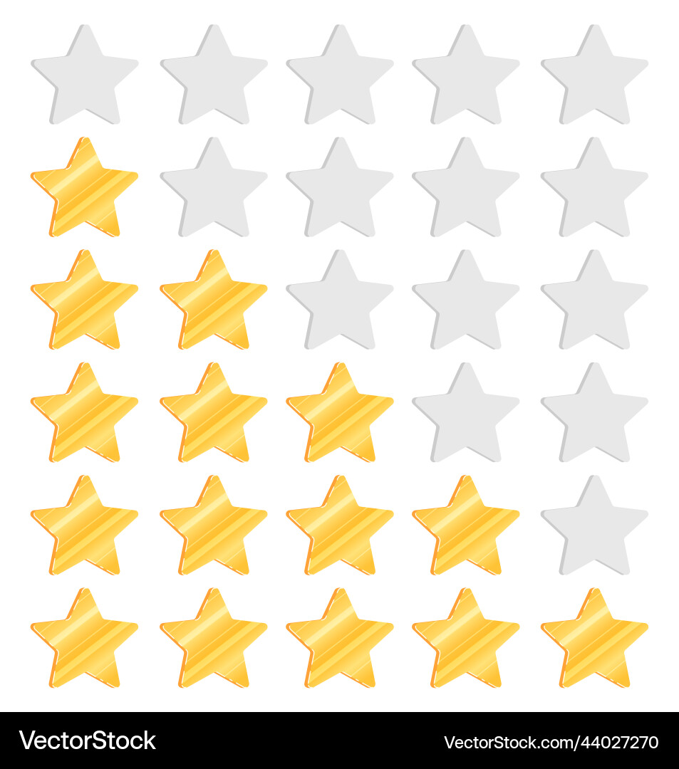 Stars as rating for evaluating product Royalty Free Vector
