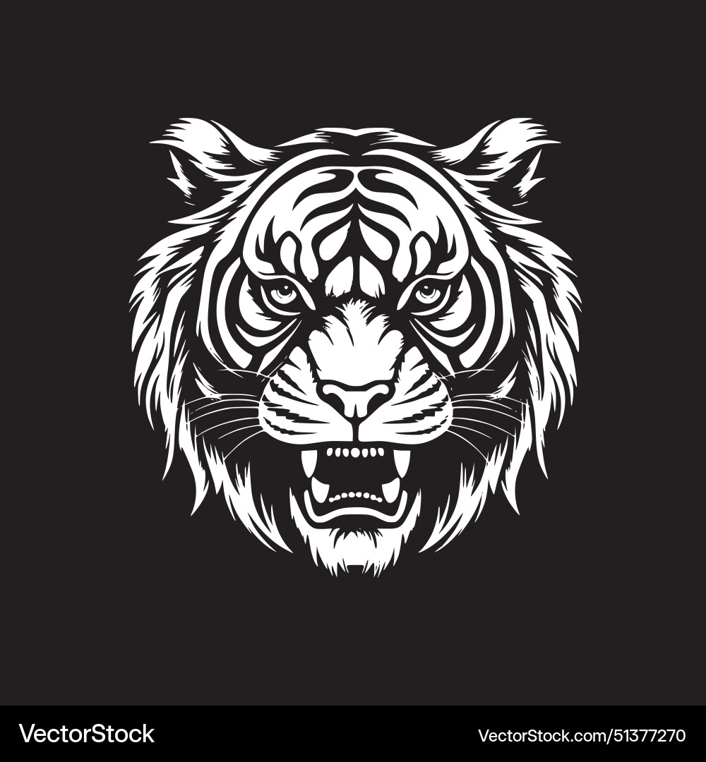 Tiger - minimalist and simple silhouette Vector Image