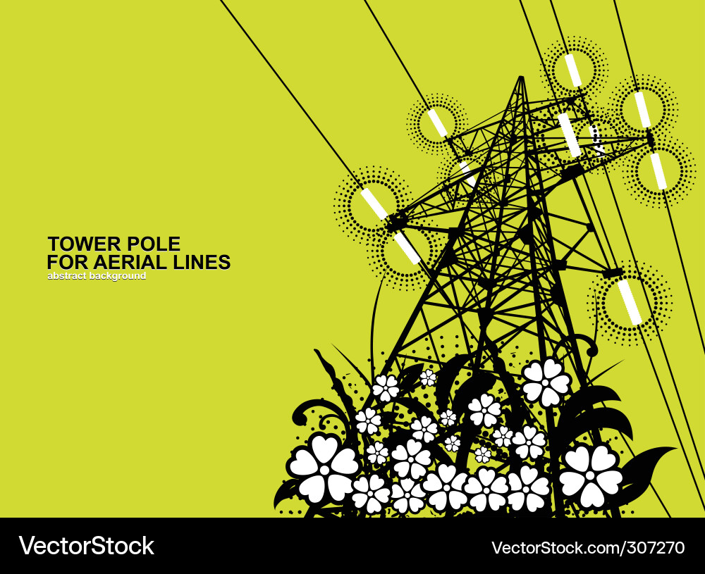 Tower pole Royalty Free Vector Image - VectorStock