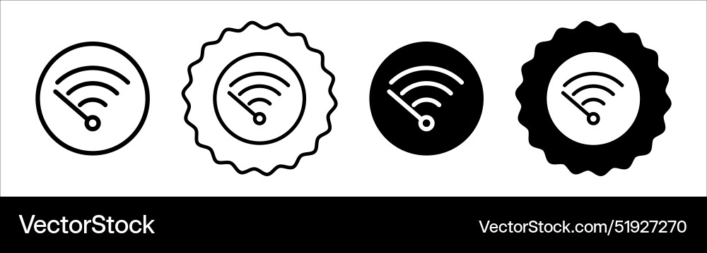 Wifi speed icon symbol set collection Royalty Free Vector