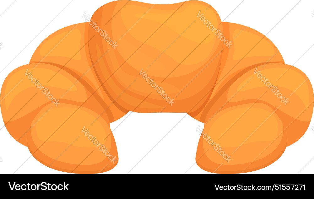 Delicious freshly baked croissant isolated Vector Image