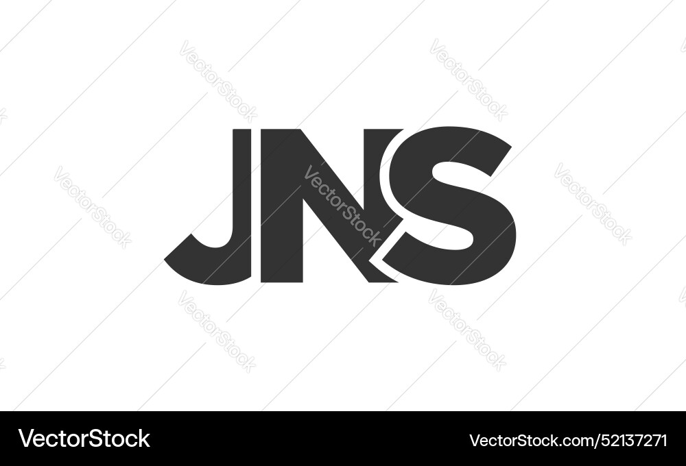Jns logo design template with strong and modern Vector Image