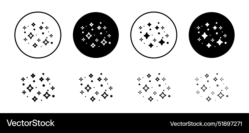 Magic stars icon set collection for web Royalty Free Vector