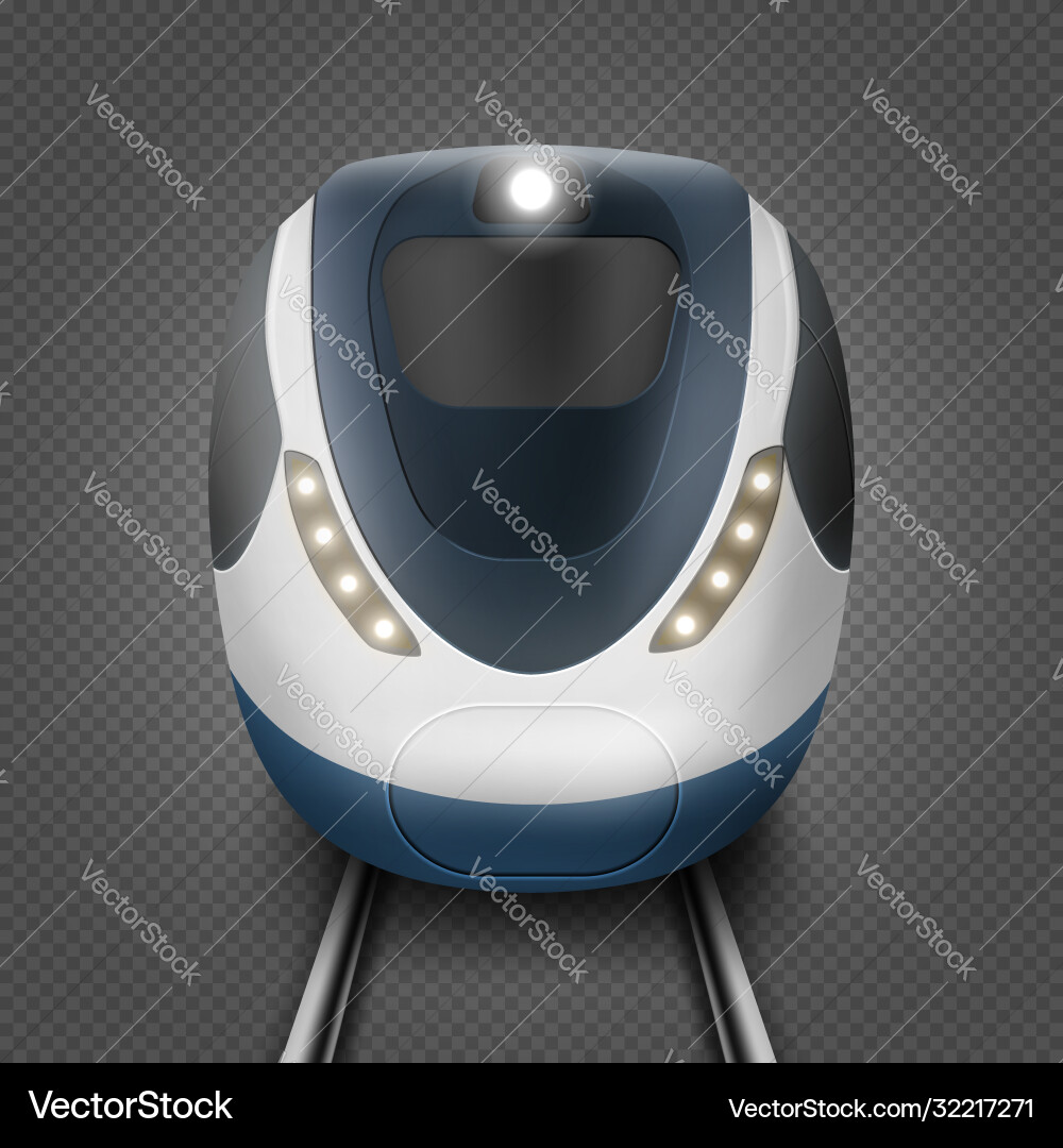 Train or metro front view subway locomotive Vector Image