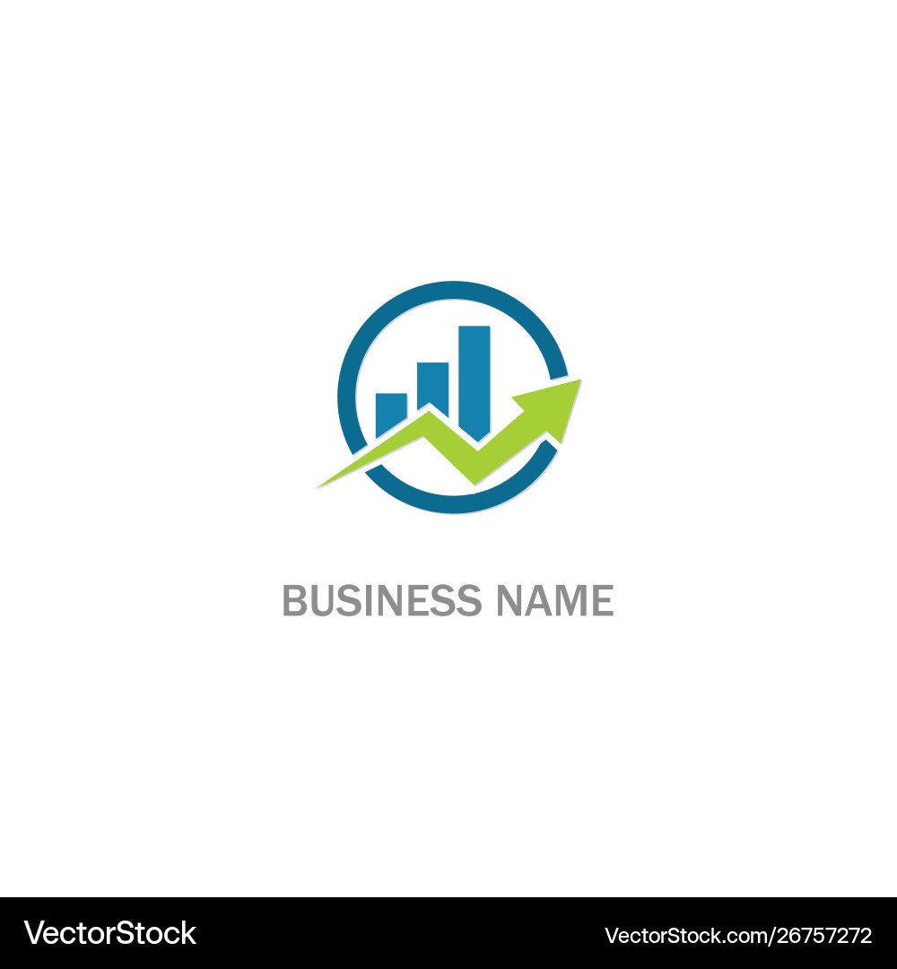 Arrow progress graph business logo Royalty Free Vector Image