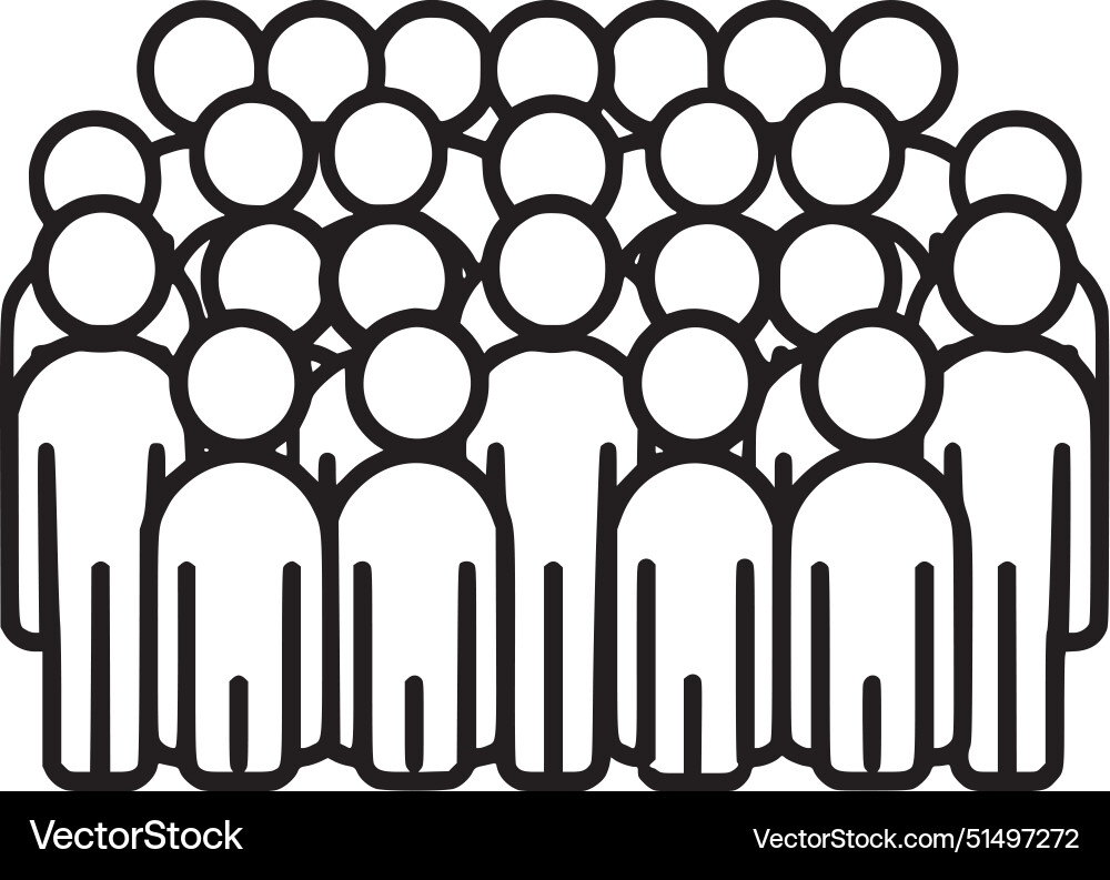 Crowd icon Royalty Free Vector Image - VectorStock