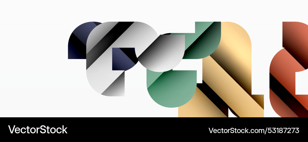 Abstract background colorful geometric curve Vector Image