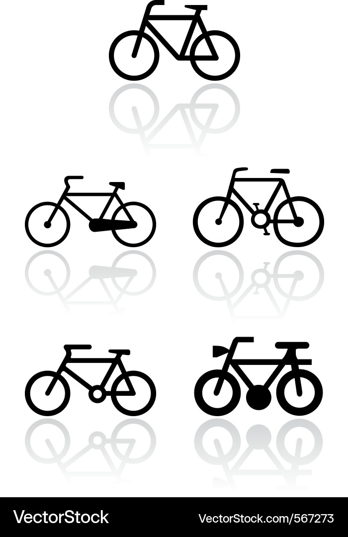 Bike symbol set Royalty Free Vector Image - VectorStock