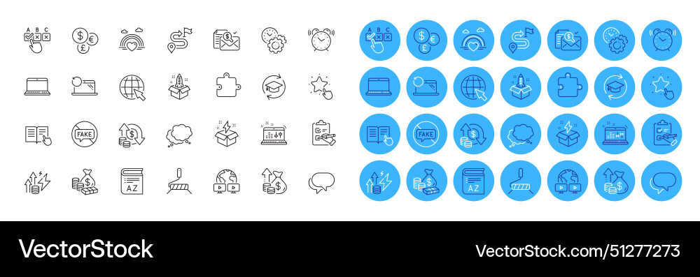 Change money sound check and speech bubble line Vector Image