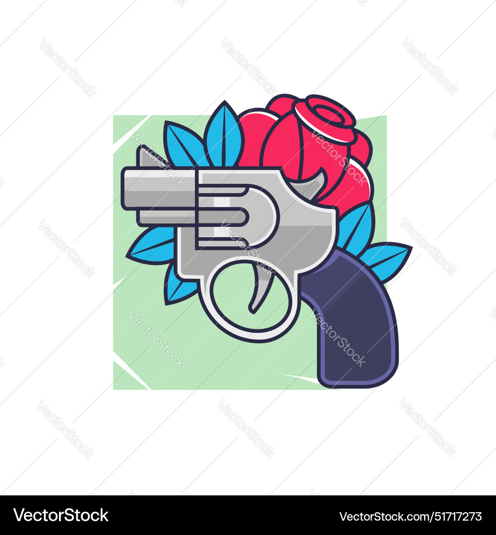 Cowboy revolver isolated on white Royalty Free Vector Image