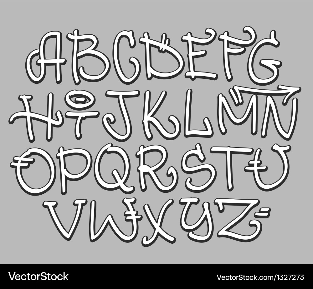 Hip Hop Graffiti Alphabet Premium Vector | Dripping Graffiti Alphabets