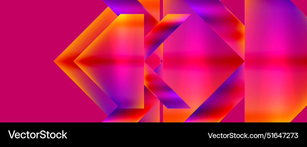 Neon colorful geometric shapes Royalty Free Vector Image