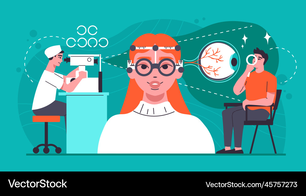 Ophthalmologist horizontal Royalty Free Vector Image