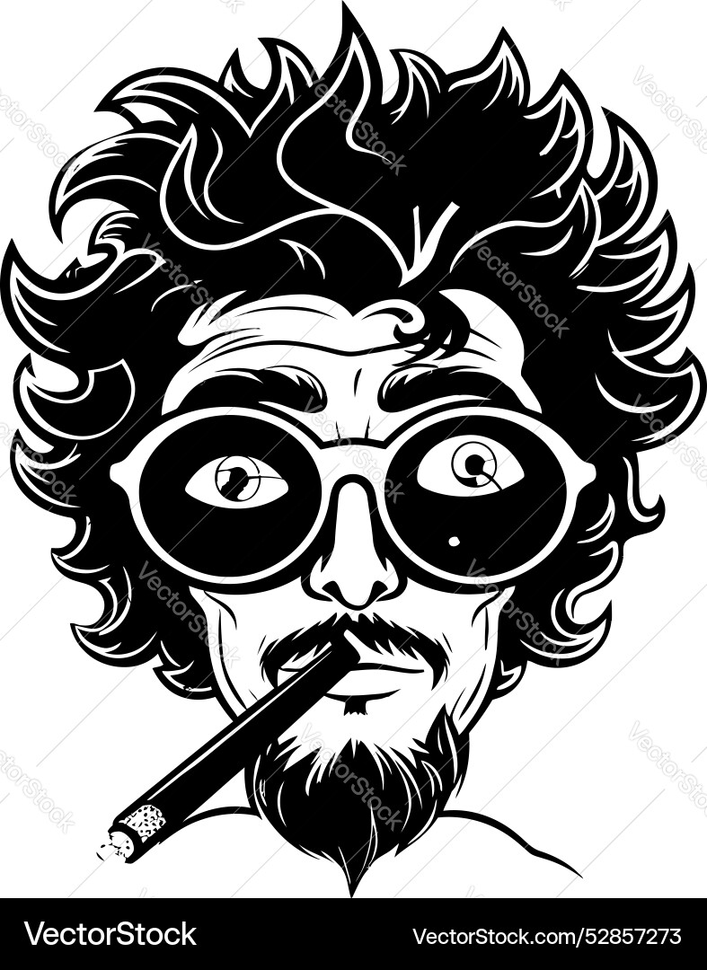 Puff partners cartoon characters with a joint Vector Image