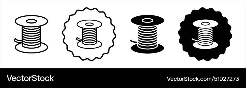 Wire icon symbol set collection simple sign Vector Image