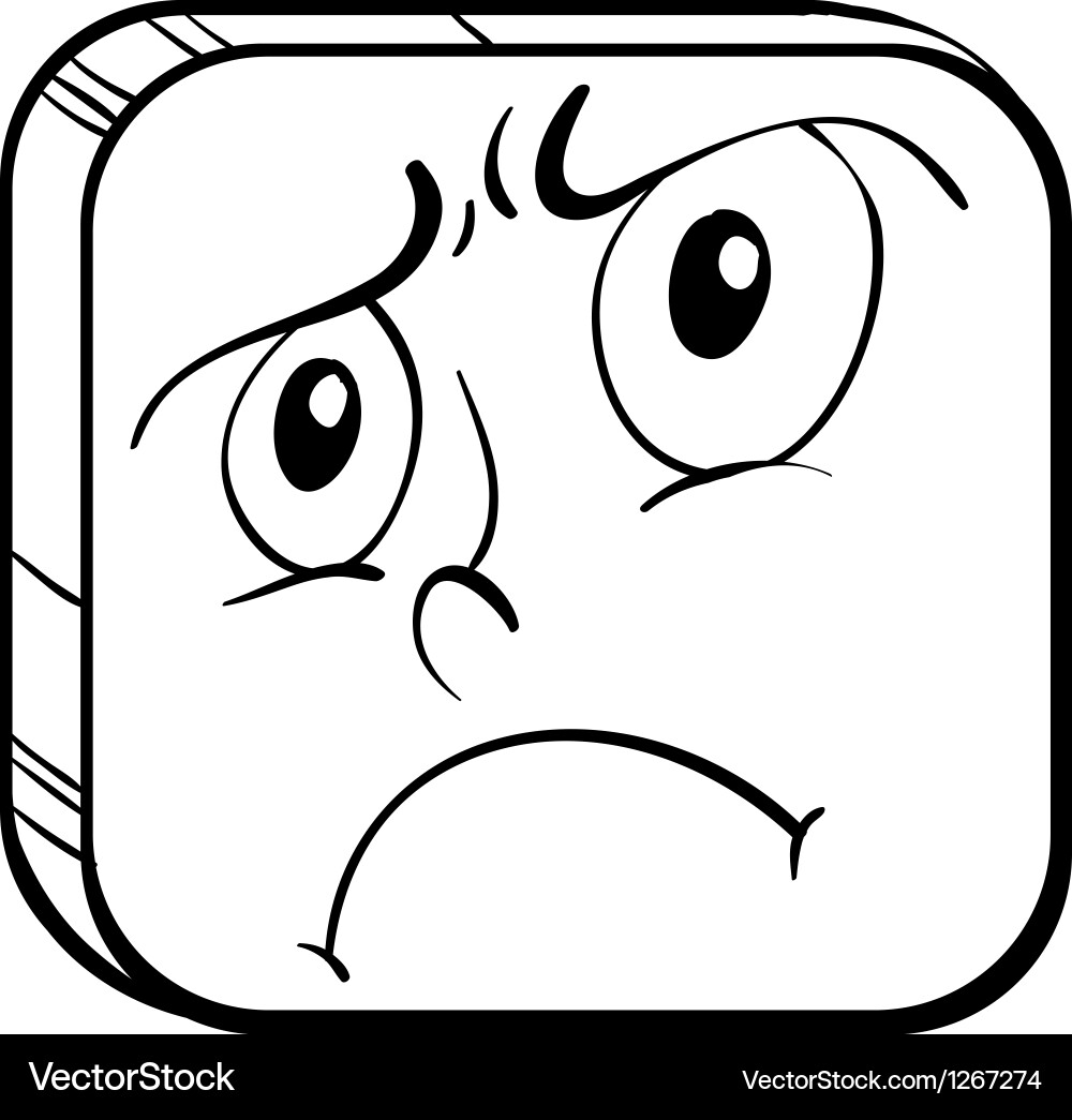 A sad face Royalty Free Vector Image - VectorStock