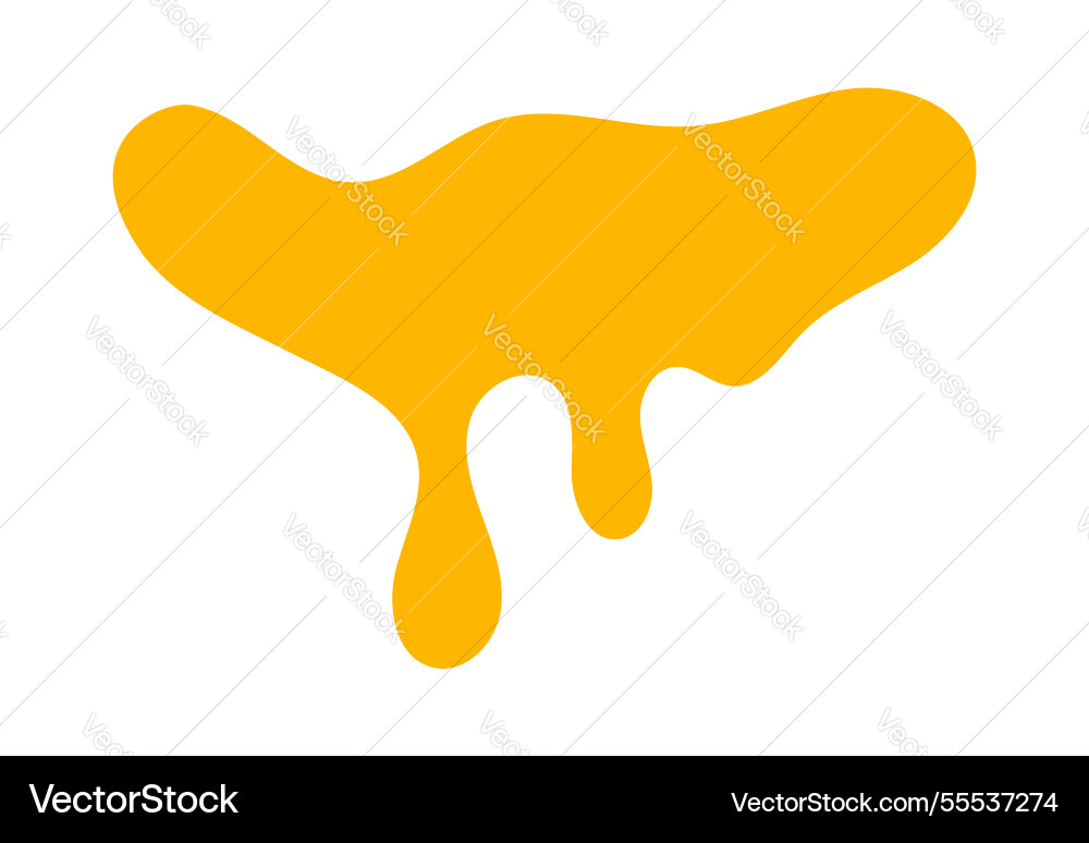 Dripping honey melting splash shape Royalty Free Vector