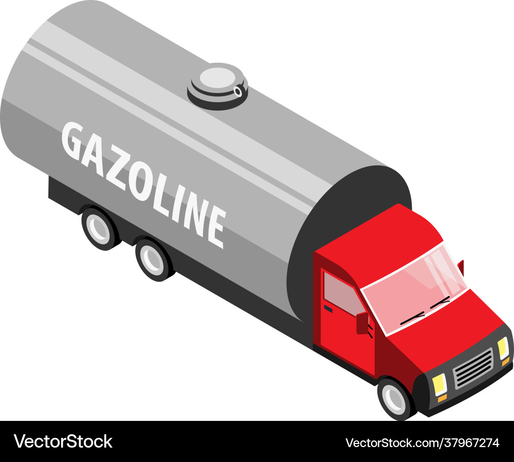 Gasoline tanker icon Royalty Free Vector Image