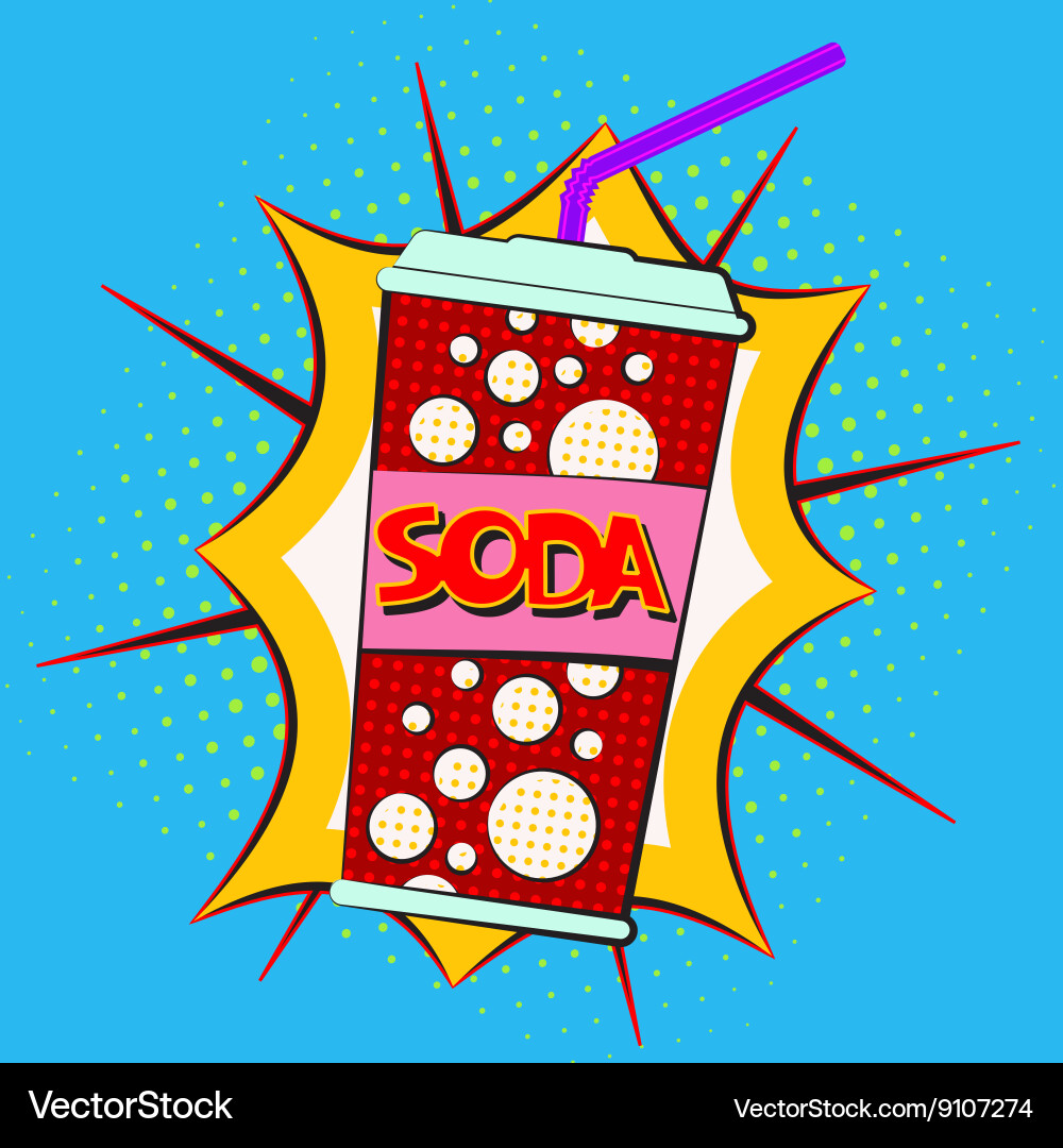 Paper cup for soda Royalty Free Vector Image - VectorStock