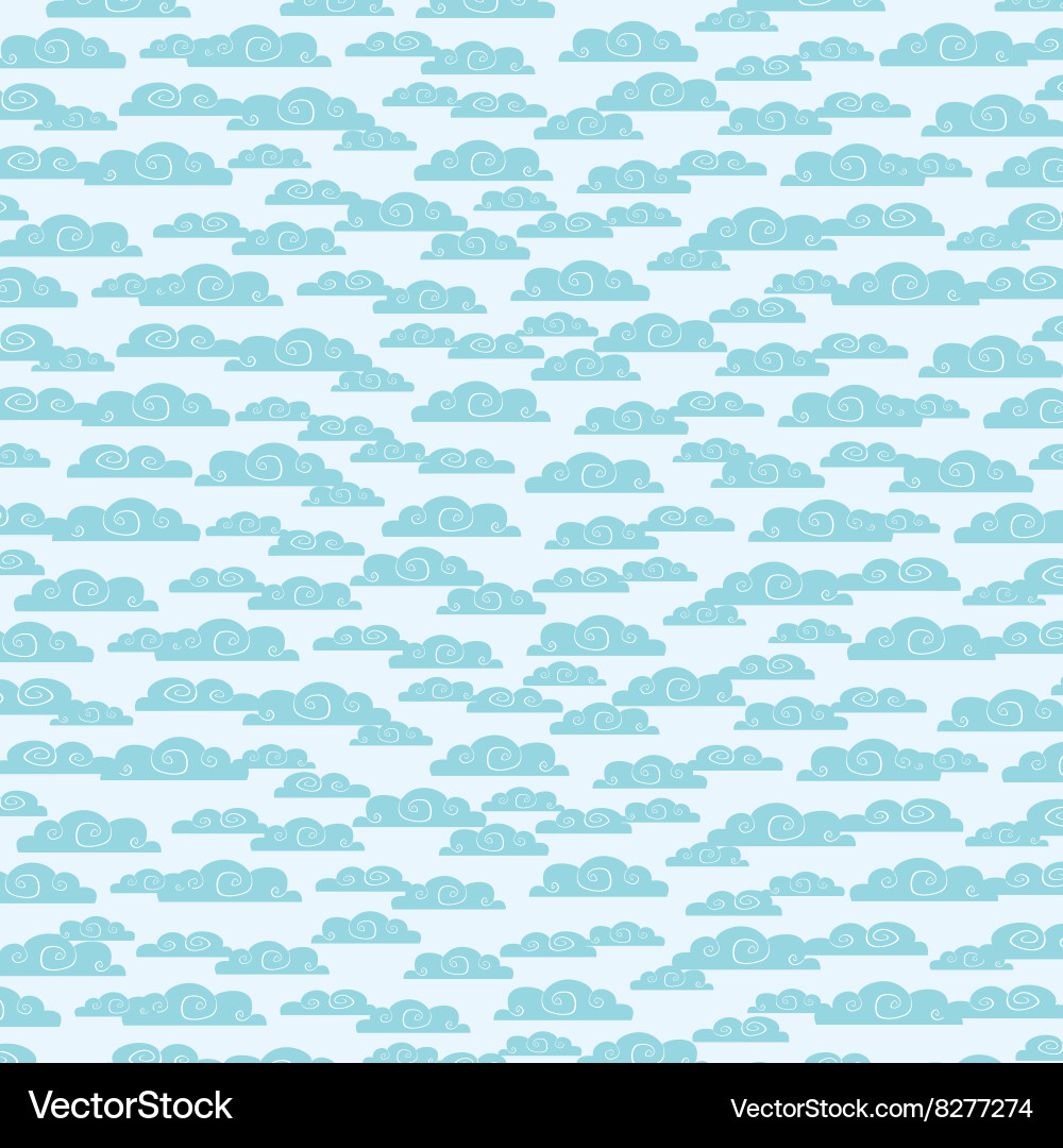 Seamless pattern with clouds Royalty Free Vector Image