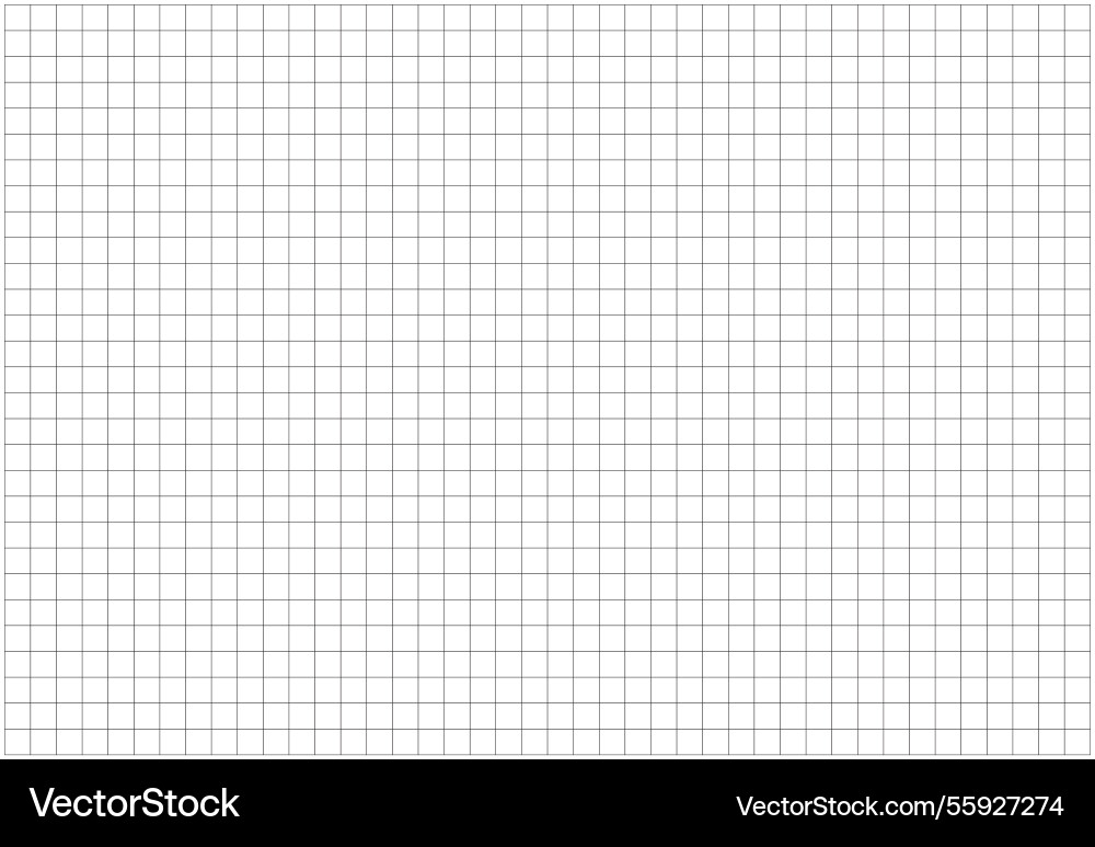 Squared wide grid paper notebook sheet blank Vector Image