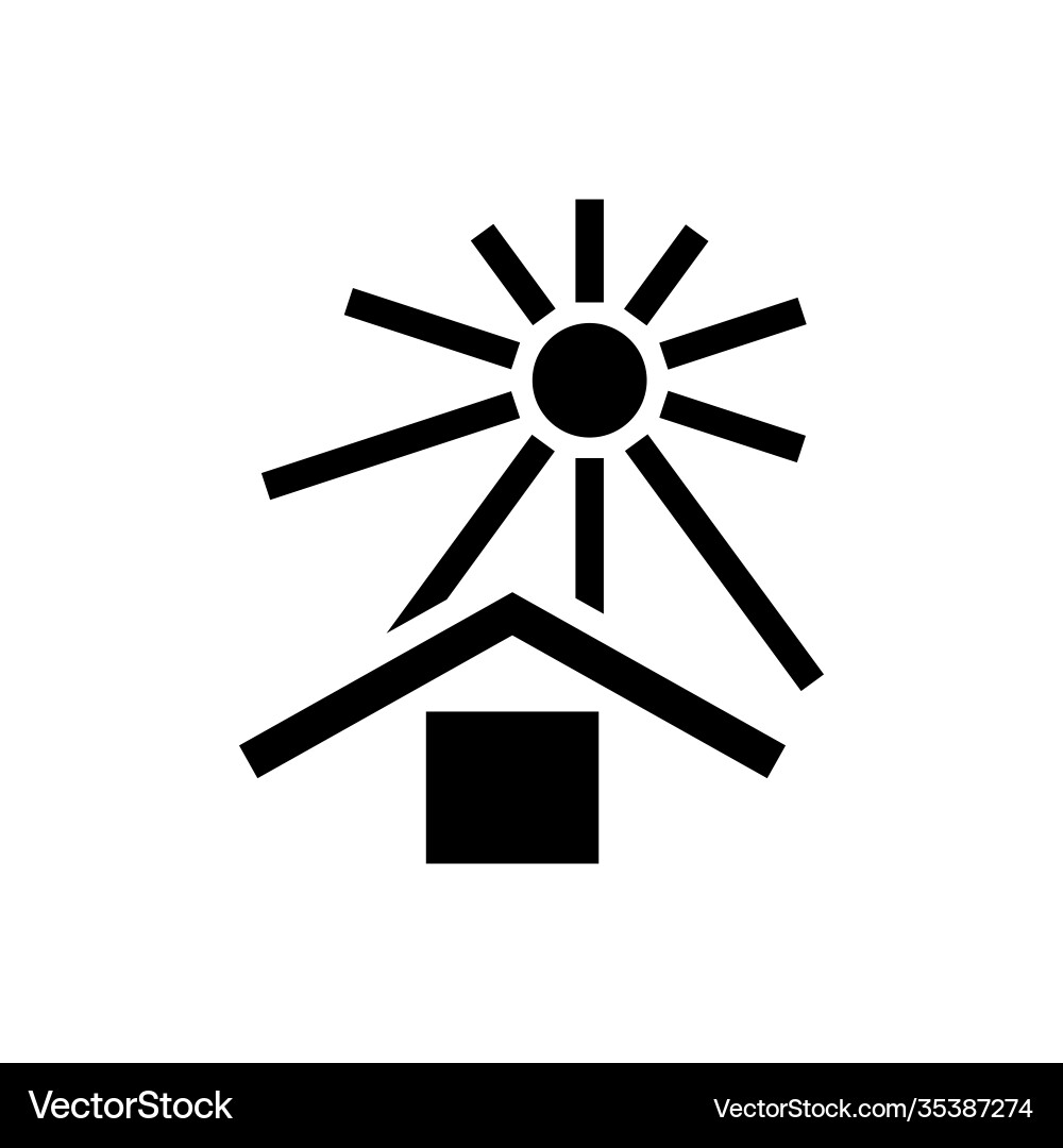 Sunlight Protection Packaging Symbol Royalty Free Vector