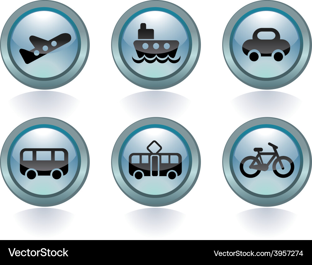 Types of transport Royalty Free Vector Image - VectorStock