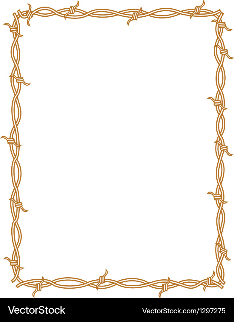 Barbed wire border Royalty Free Vector Image - VectorStock