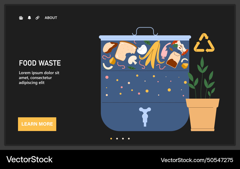 Composting food waste and leftovers Royalty Free Vector