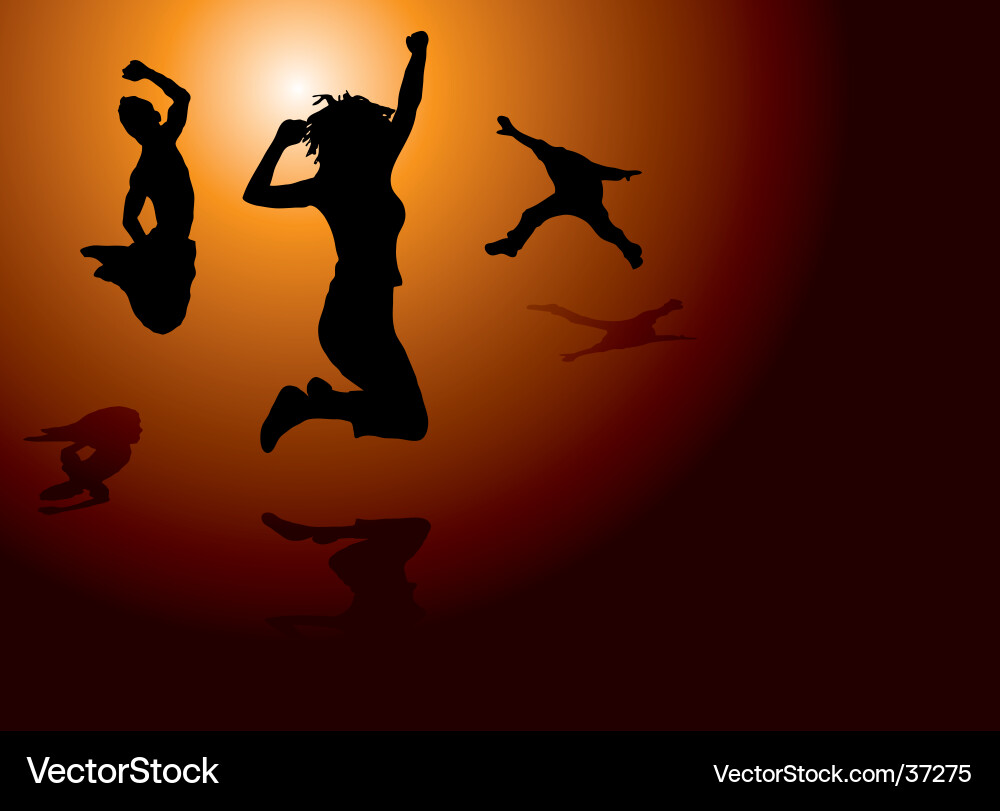 Leap of joy Royalty Free Vector Image - VectorStock