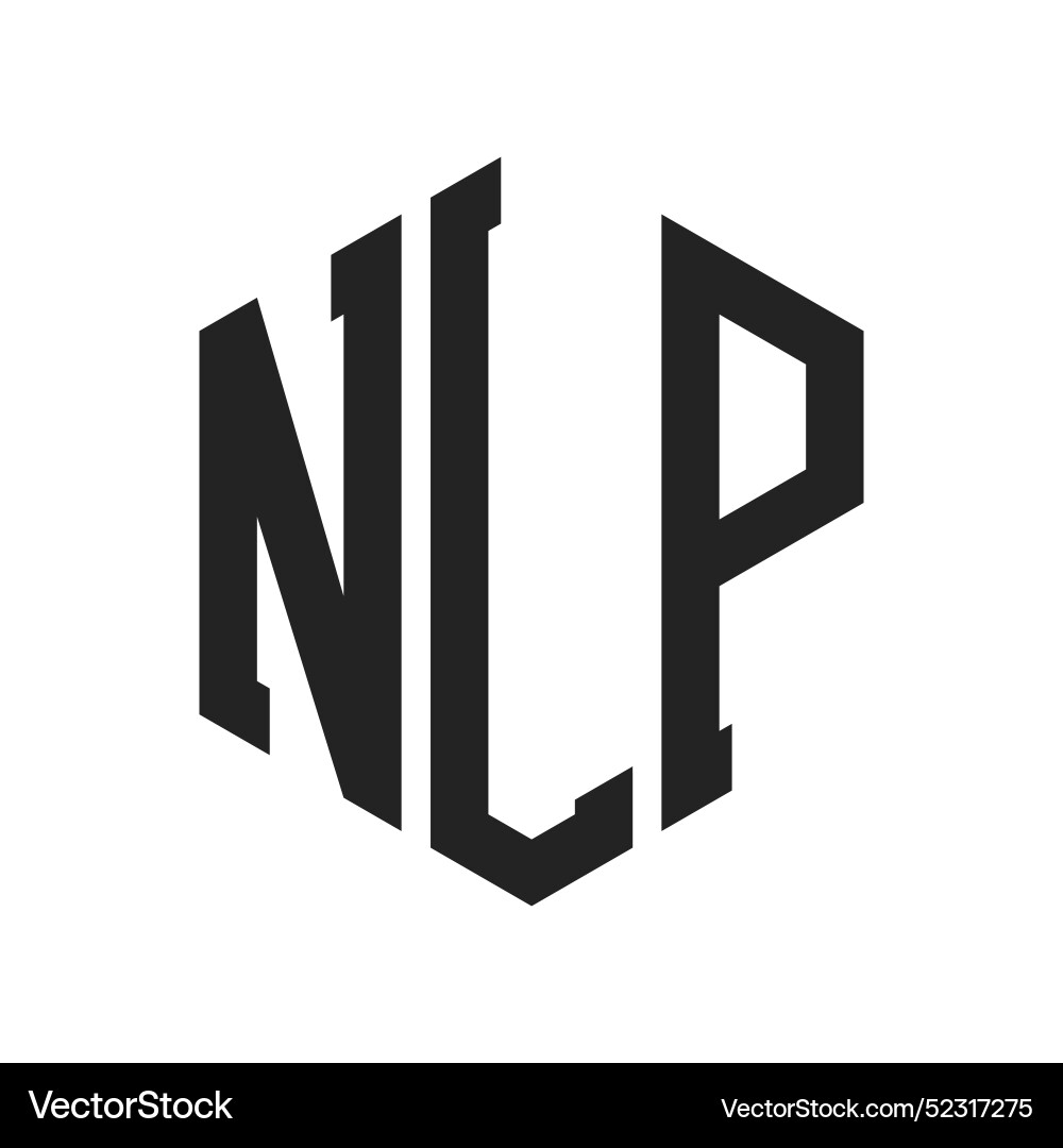 Nlp logo design initial letter monogram Royalty Free Vector