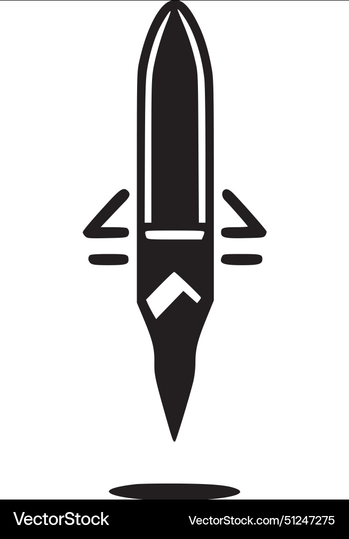 Pen - minimalist and flat logo Royalty Free Vector Image
