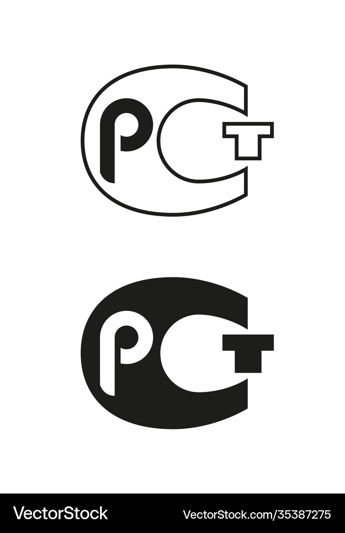 Russian conformity mark packaging symbol Vector Image