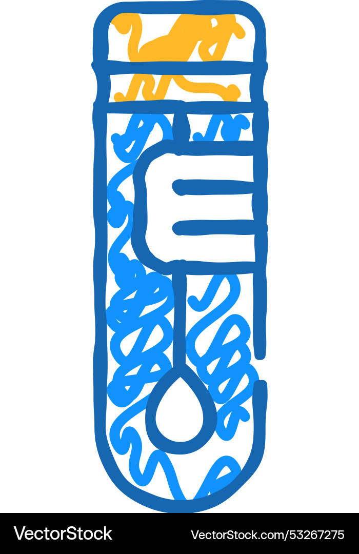 Stick in flask for analysis icon doodle Royalty Free Vector