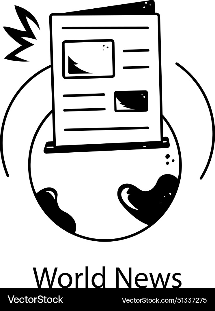 World news Royalty Free Vector Image - VectorStock