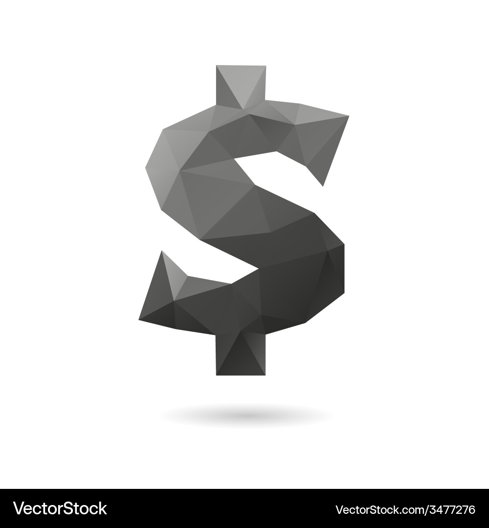 Dollar sign abstract Royalty Free Vector Image