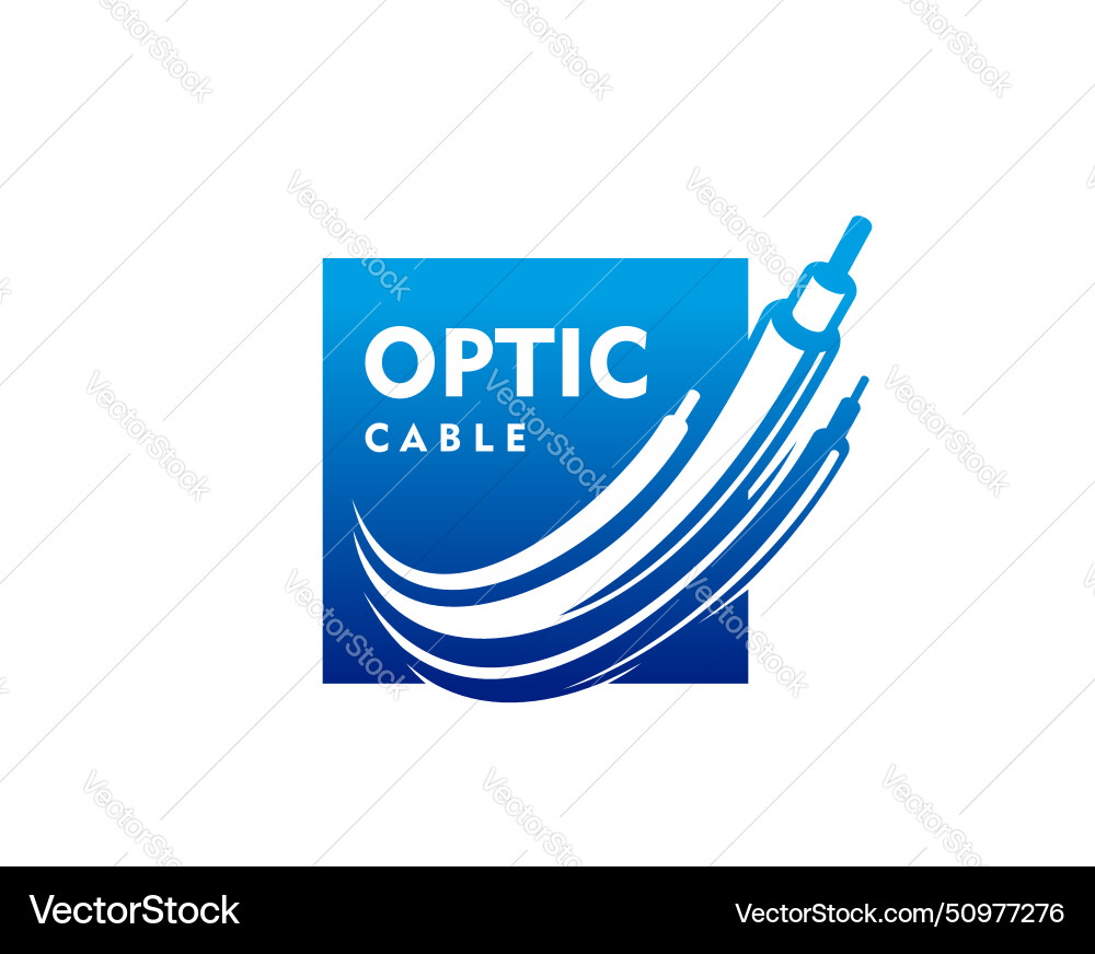 Fiber optic cable icon telecommunication internet Vector Image