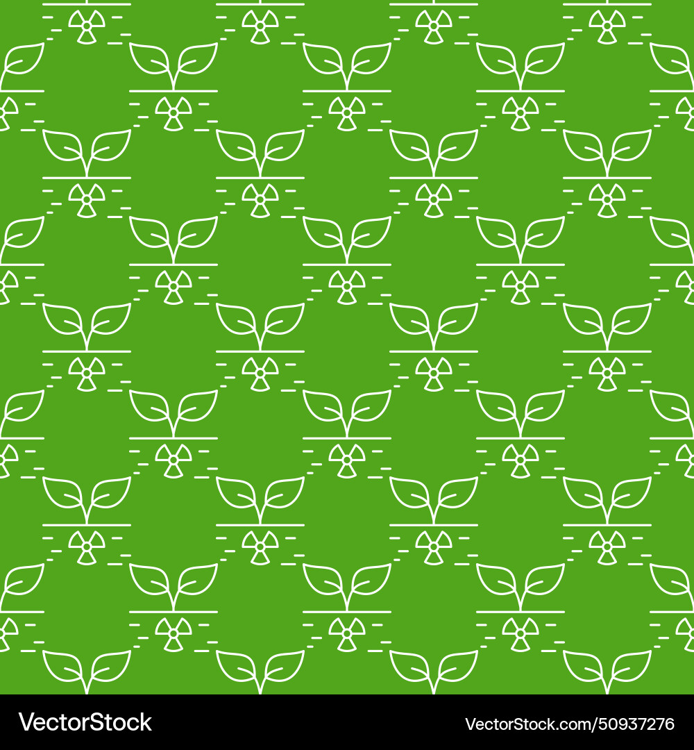 Green radiation radioactive hazard seamless Vector Image