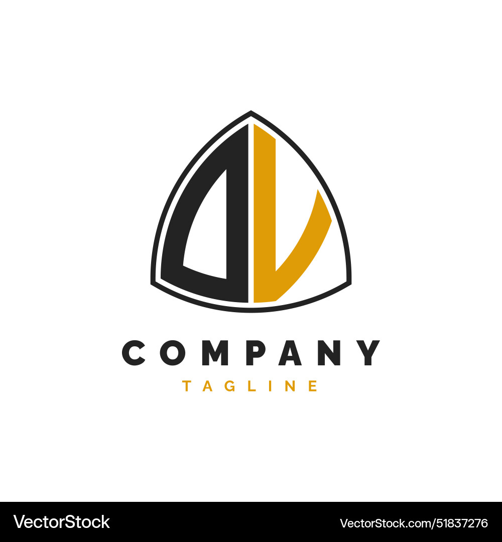 Initial letter ov logo design alphabet Royalty Free Vector