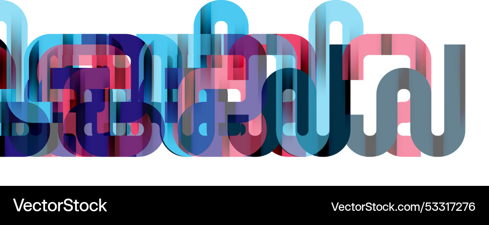 Lines abstract letter style design background Vector Image