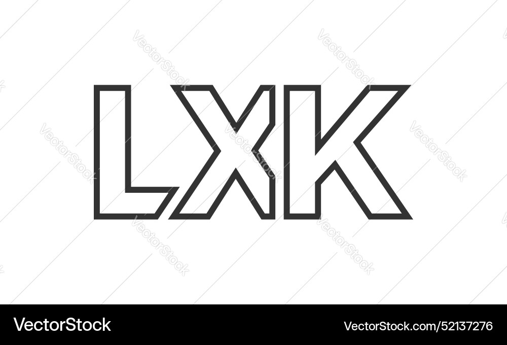 Lxk logo design template with strong and modern Vector Image