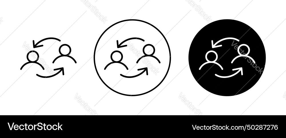 Personnel change icon Royalty Free Vector Image