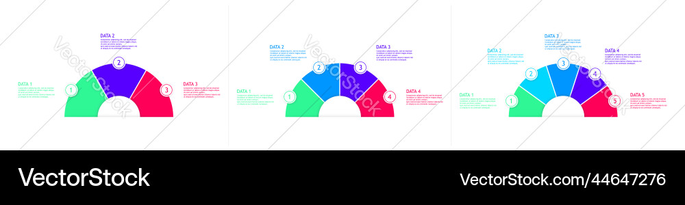 Round infographic chart Royalty Free Vector Image